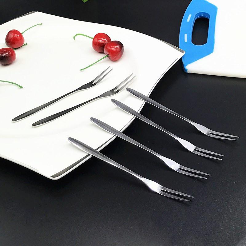 6pcs creative stainless steel fruit sign two tooth fork cake - TikTok ...