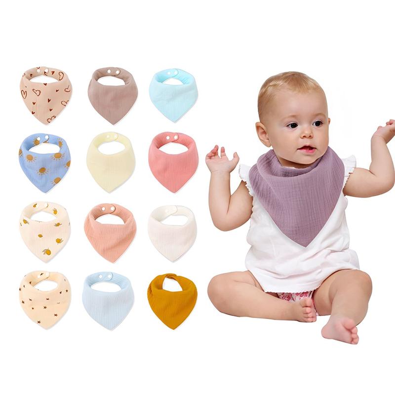 Baby Bibs Soft Cotton Triangle Bib Baby Bib Toddler 100% Cotton ...