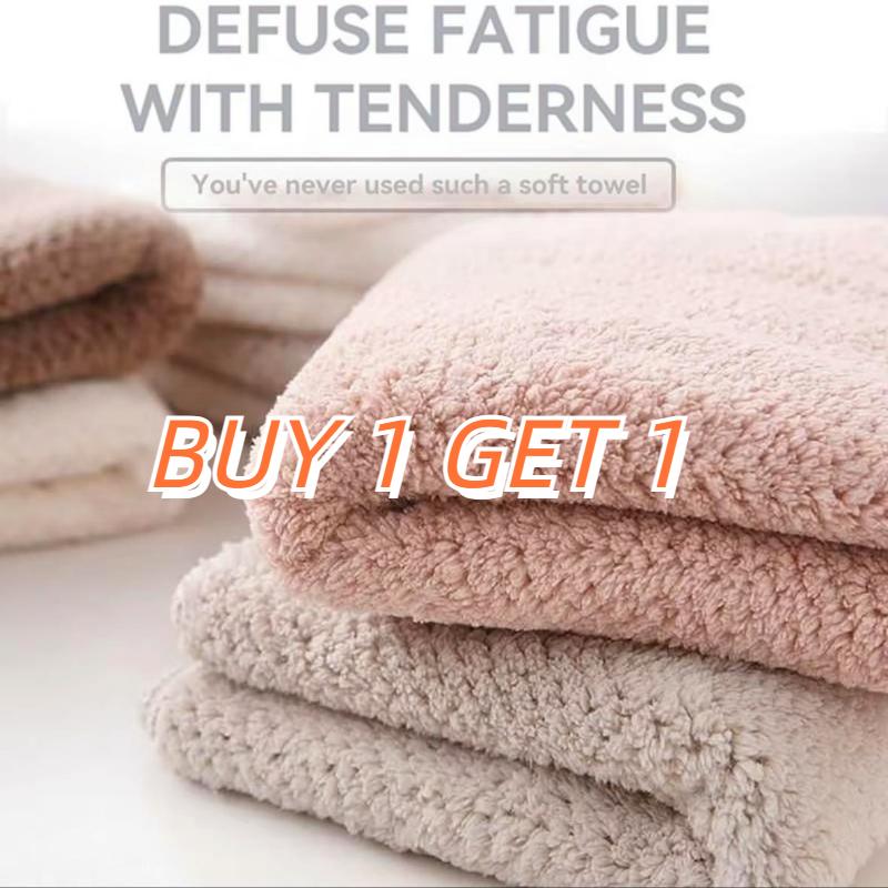 BUY 1 GET 1 Super Soft Microfiber Bath Towel Adult Three Second ...