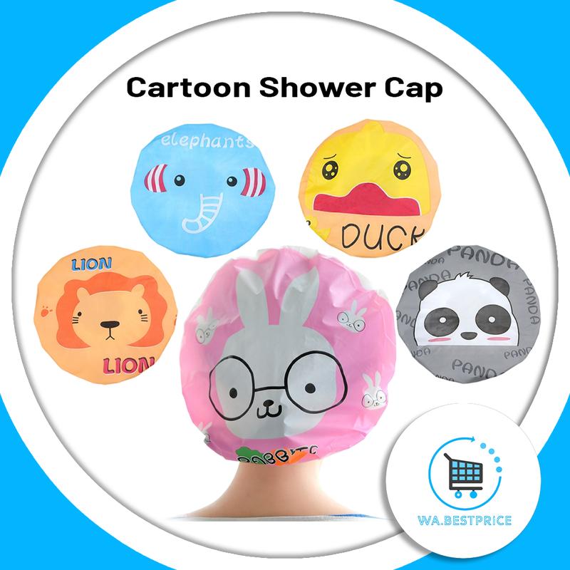 WABEST Cute Cartoon Animal Shower Cap Head Cover Thickened Waterproof ...