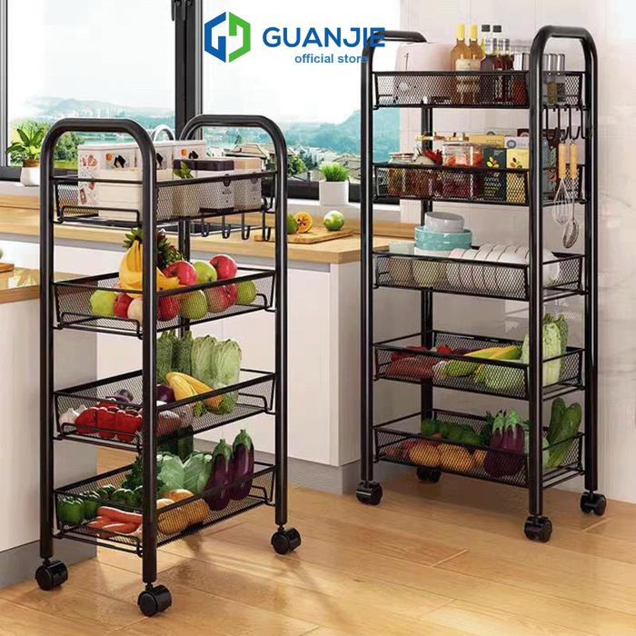 Promo GUANJIE - Rak Troli 3 /4 /5 Susun Rak Lantai Beroda Rak ...
