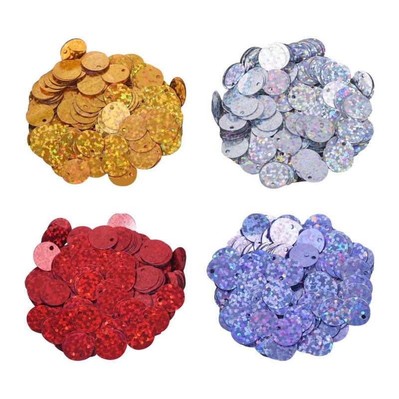 300Pcs 10mm Flat Round Loose Sequins DIY Accessories Art Crafts ...
