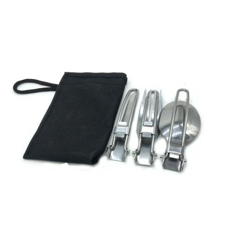 Foldable Cutlery Set Portable Stainless Steel Folding Cutler - TikTok ...