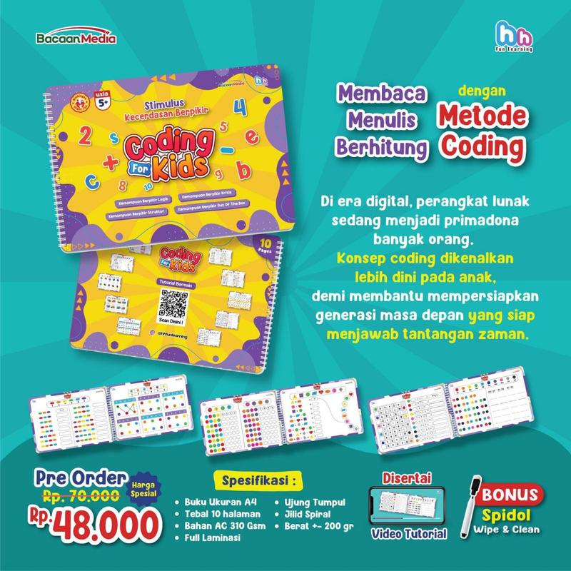 Coding For Kids Buku Edukasi Anak - Shop | Tokopedia