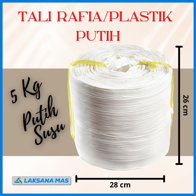 Tali Rafia Plastik Laksanamas Rol Besar Warna Putih Susu Ukuran - Shop ...