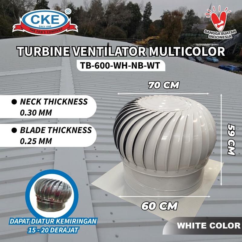 Turbin Ventilator Aluminium 24 Inch Warna Hitam Hijau Biru Putih / Roof ...