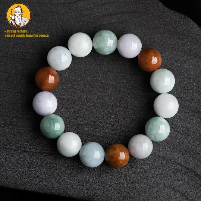 Gelang Tiga Warna, Batu Jed Myanmar Alamiah, 13mm, Manik Jed - TikTok ...
