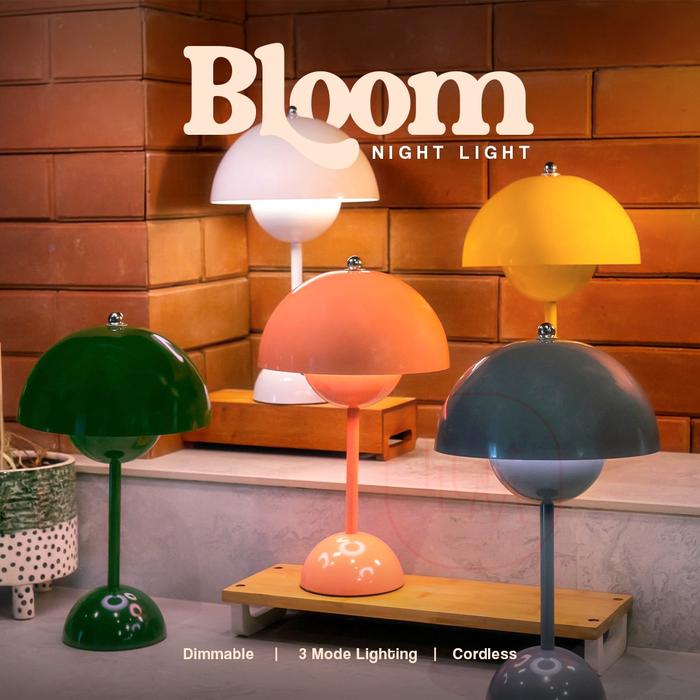 Jual BLOOM Nordic Night Light Lampu Tidur Hias Meja Minimalis - Mustard ...