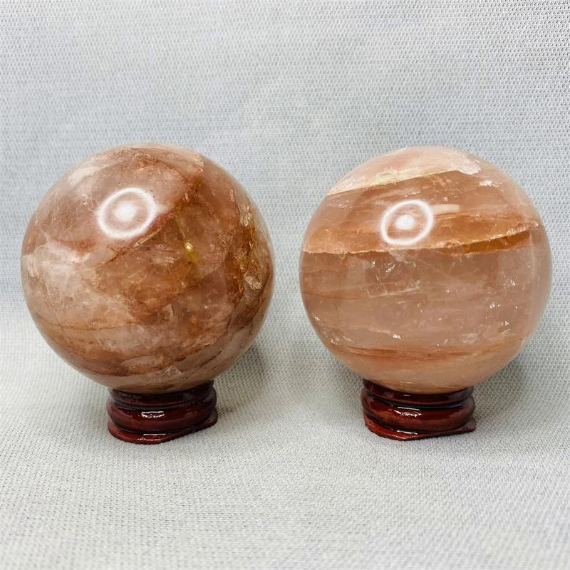 Red Natural Quartz Balls Rainbow Crystals Hand Polished Home Decor ...