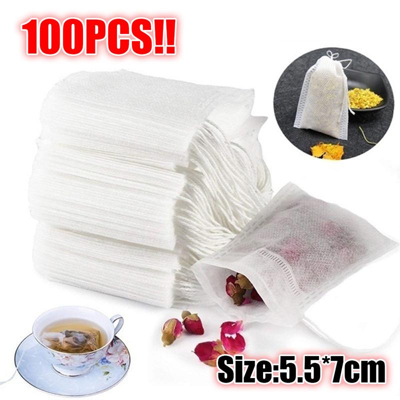 100X Tea Bags Food grade Empty Scented Tea Bags Infuser Seal - TikTok ...