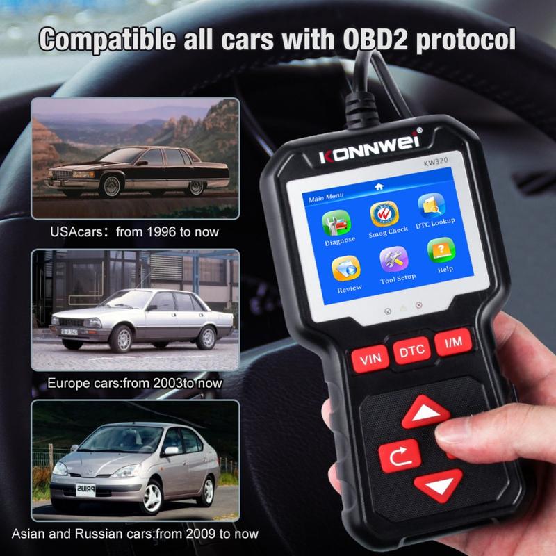 KW320 Obd2 Car Scanner Auto Tools Obd 2 Diagnostic Tool Car Code ...