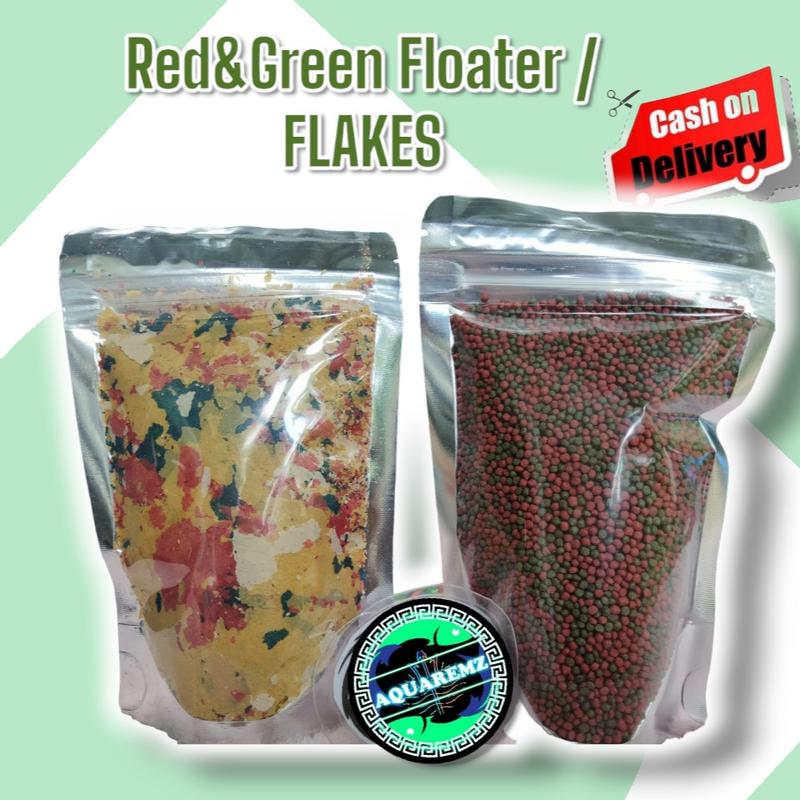 FLAKES Fishfood 25g & RED&GREEN Floating pellets 60g - For all - TikTok ...