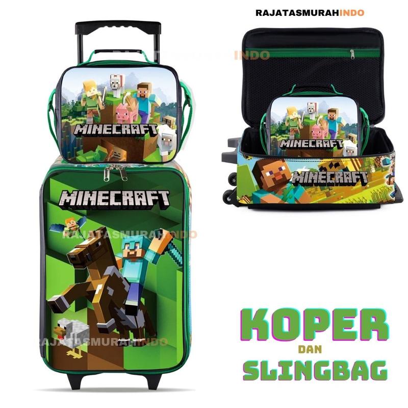 RTM - KOPER SET ANAK - 2 in 1 - KOPER MINECRAFT - TROLLEY ANAK - Shop ...