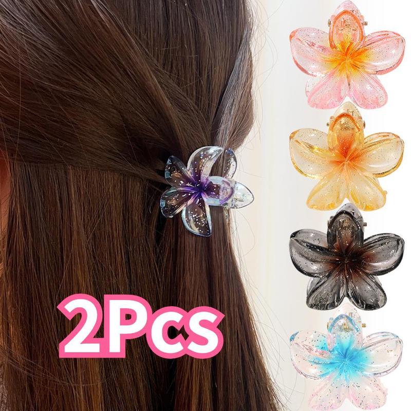 Jepit Rambut Bunga Telur Lutsinar, Set 2 Keping, Klip Kuku Bersinar ...