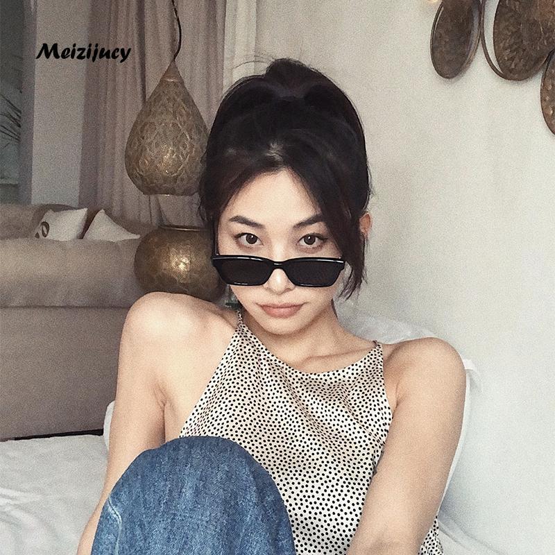 Meizijucy Female Dark Glasses, Solid Color Anti-UV Rectangular - TikTok Shop Singapore