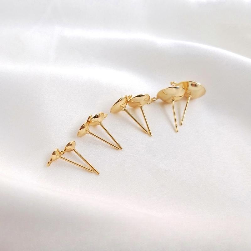 Ear studs, ear hooks, 4 pairs of 8 pieces, wholesale, DIY, 14K ...