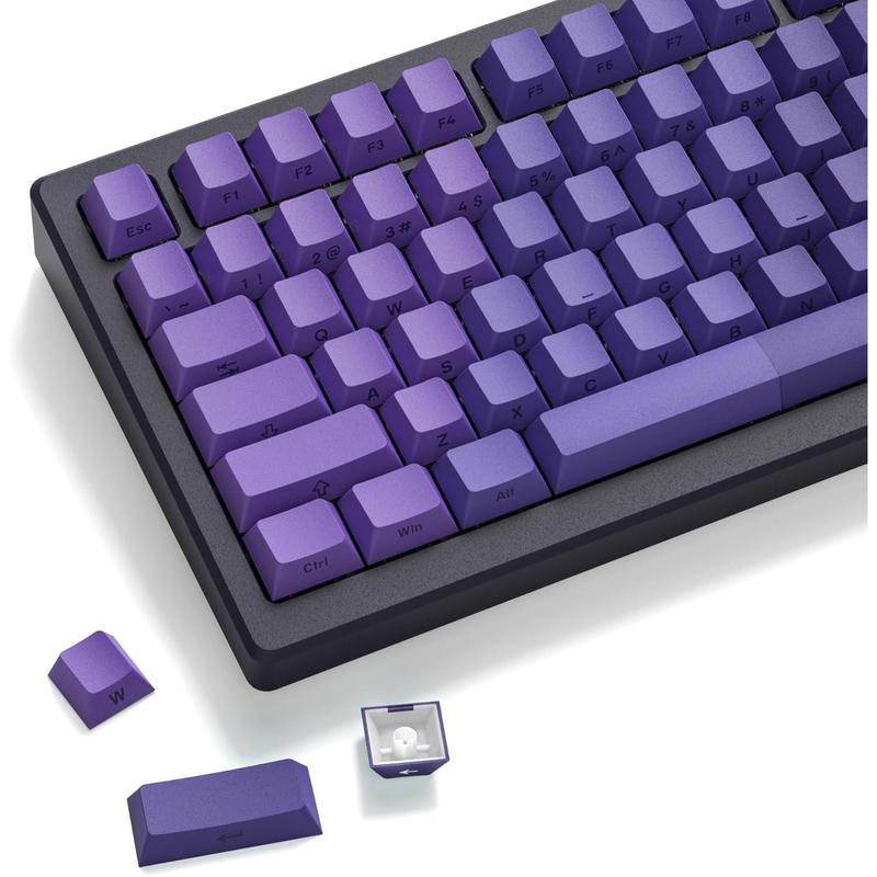 PBT keycap,Shine Through keycap 75 percen,Double Shot Key caps,Cherry ...