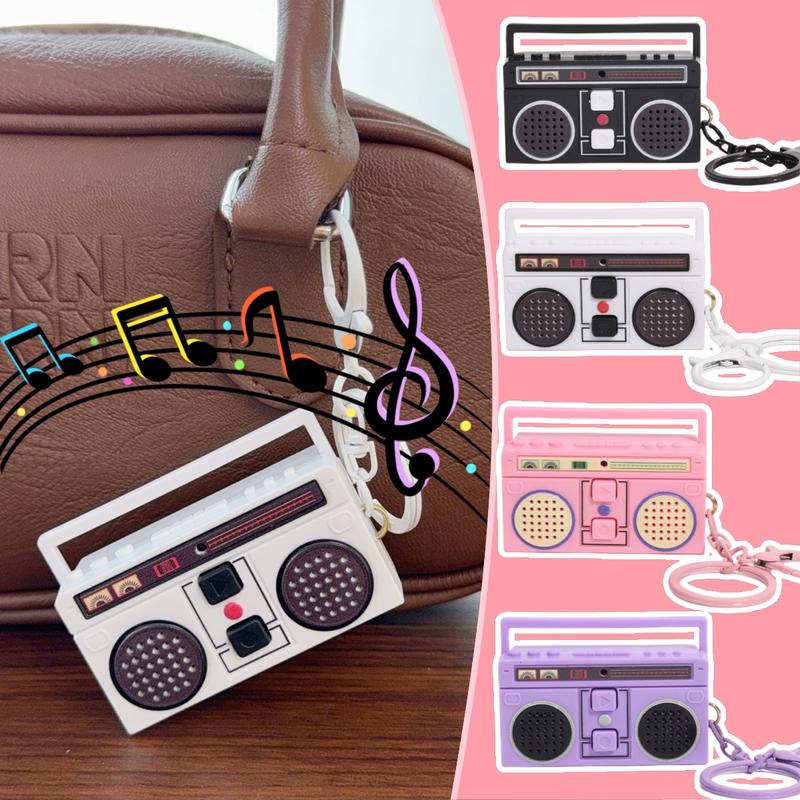 Retro Mini Radio Recorder Keychain Funny Small Recordable Cassette ...