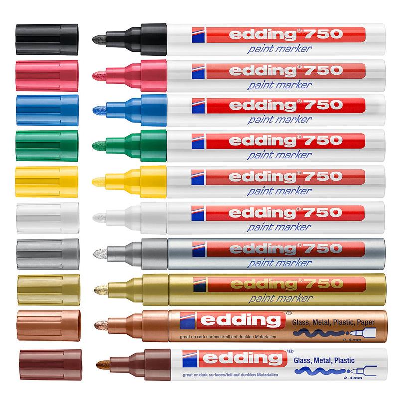 14 Colors Edding 750 2MM Waterproof Permanent Marker Metalli - TikTok ...