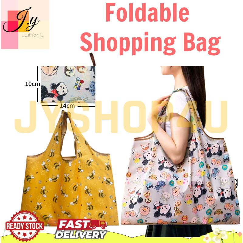 (READYSTOCK) Foldable Shopping Bag Folding Recycle Bag Reusable ...