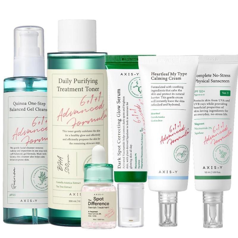 Axis-Y Acne Fighter Routine Set (Bundle of 6) Moisturize Skincare ...