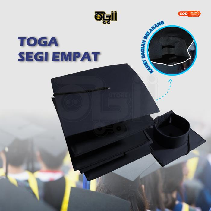 Jual TOGA WISUDA DEWASA / TOGA WISUDA SEGI EMPAT - Hitam - Kab. Bandung ...