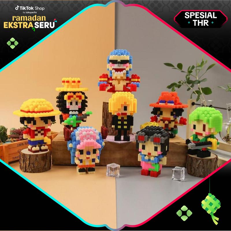 Nano Blocks ONE PIECE Mini Series 3D Model, Mainan Blok Susun, - Shop ...