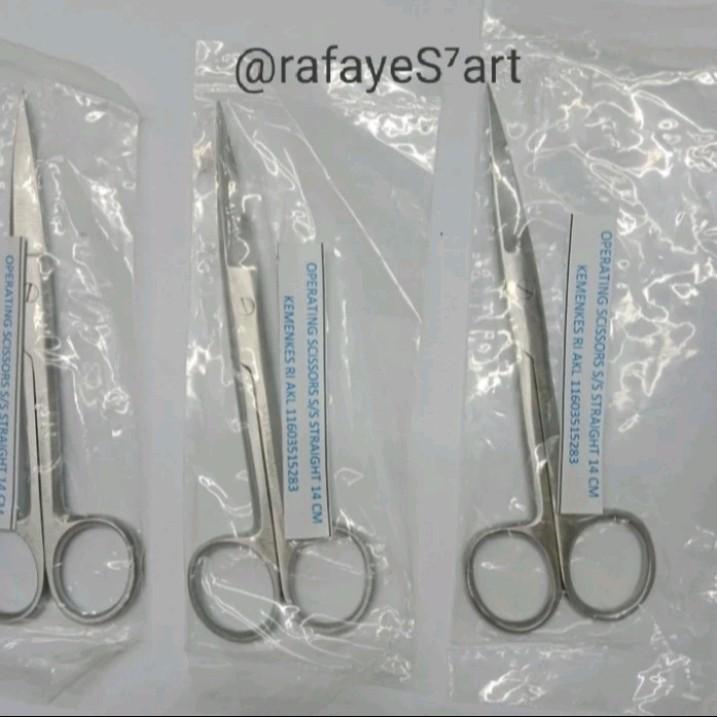gunting lurus 14cm tajam tajam - Shop | Tokopedia