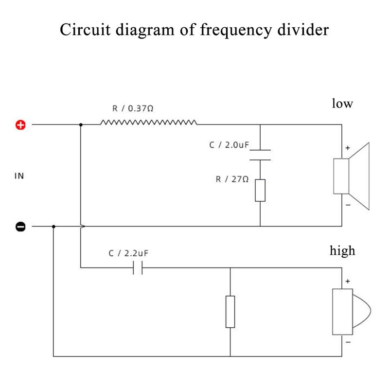1PC 100W Car Speaker High And Low Frequency Divider Filter Crossover ...