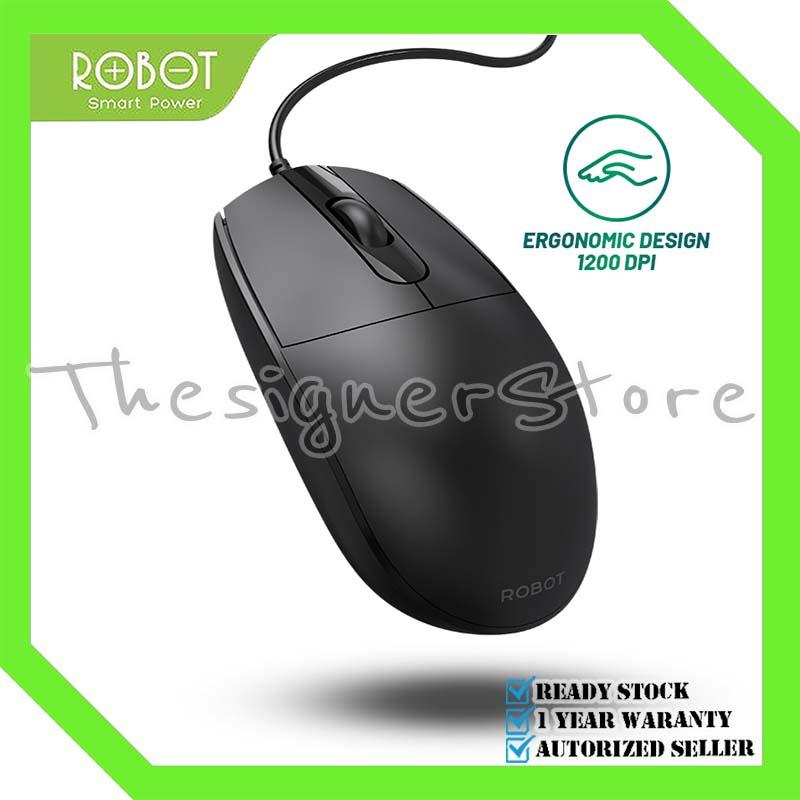 ROBOT M102 Wired Optical Mouse Office Mouse Berkabel / Mouse - Shop ...