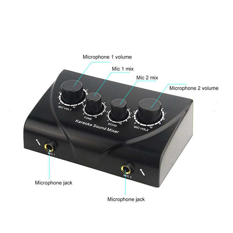 Ready Stock Audio Mixer Portable Dual Mic Inputs For Amplifier - TikTok ...
