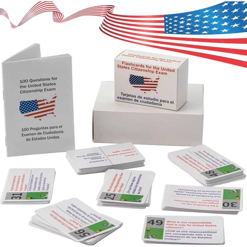US Civic Test Flash Card 2025-100 USCIS Citizenship Flash Card ...