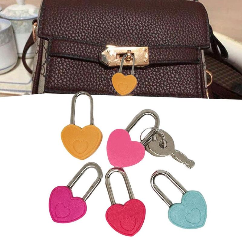 Colorful Mini Small Metal Heart Shaped Padlock Mini Lock Wit - TikTok ...