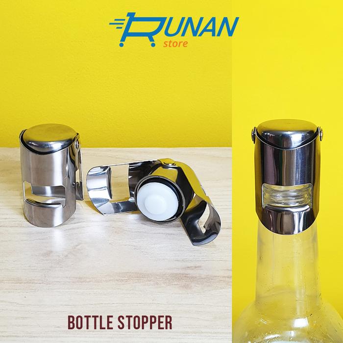 Jual Tutup Botol Wine Champagne Stopper Stainless Wine Vacuum Bar Tools ...