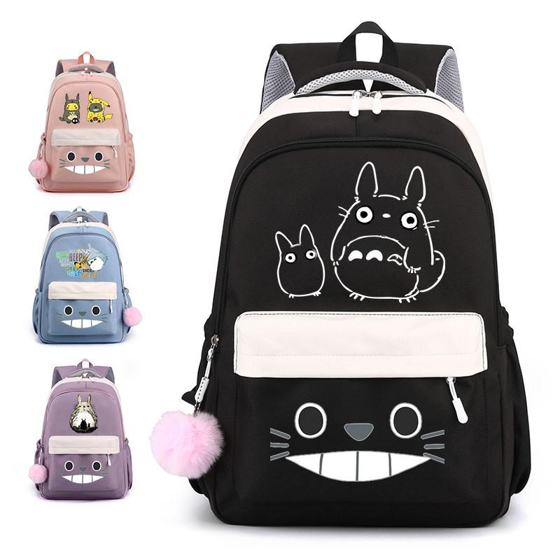 Beg Sekolah Totoro, Gaya Anime, Kapasiti Besar, Beg Galas Komputer ...