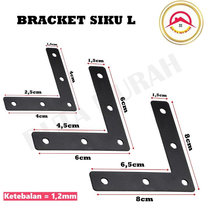 Promo Plat Siku L Segitiga / Frame Siku L / Plat Siku Connector 4x4 6x6 ...