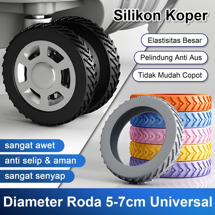 Promo Silikon Pelindung Roda Koper 360 Luggage Trolley Wheel Kursi ...