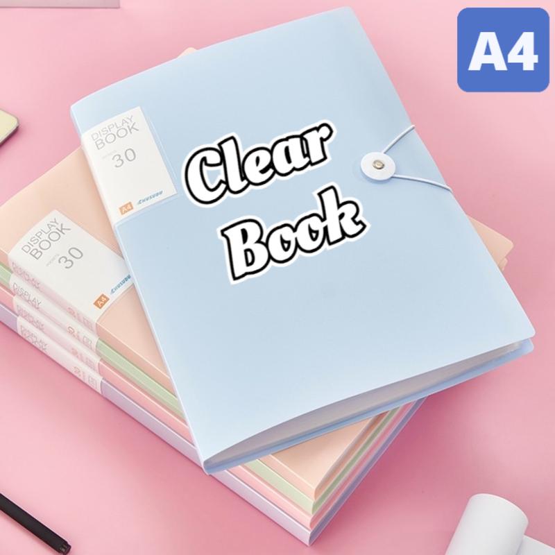 A4 Clearbook Paper Bag Clear Folder Presentation Book Clear Pockets ...
