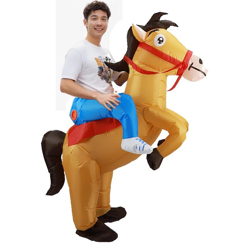 Inflatable horse costume, cowboy, Knight, large horse, adult - TikTok ...
