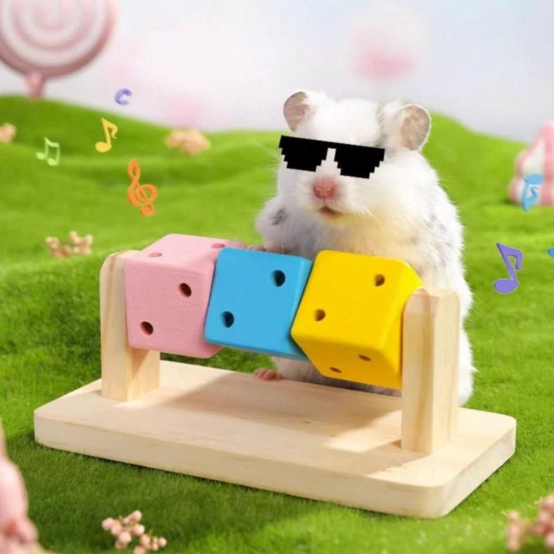 Colorful Wooden Hamster Roller Rubik's Cube-shaped Boredom Relief ...