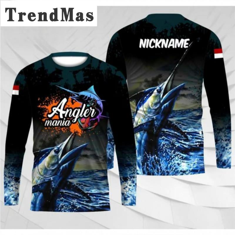 Kemeja T Memancing, Bahan Microfiber, Lengan Panjang, Peletakan ...