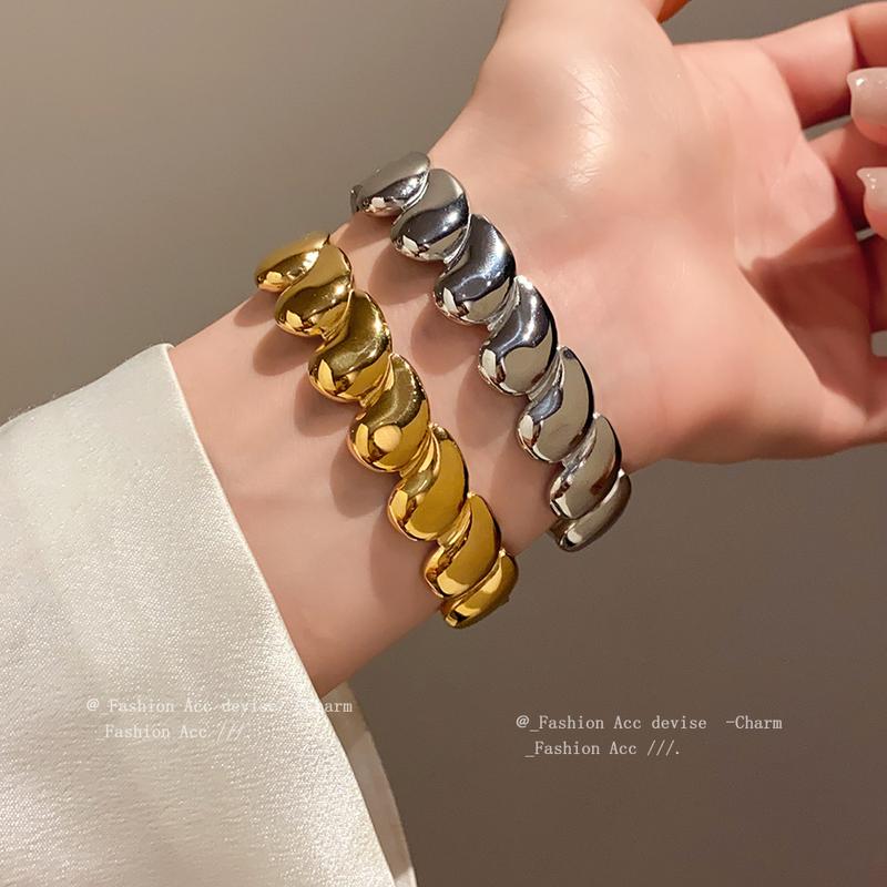 Titanium Steel Irregular Water Drop Bracelet Light Luxury High-end ...