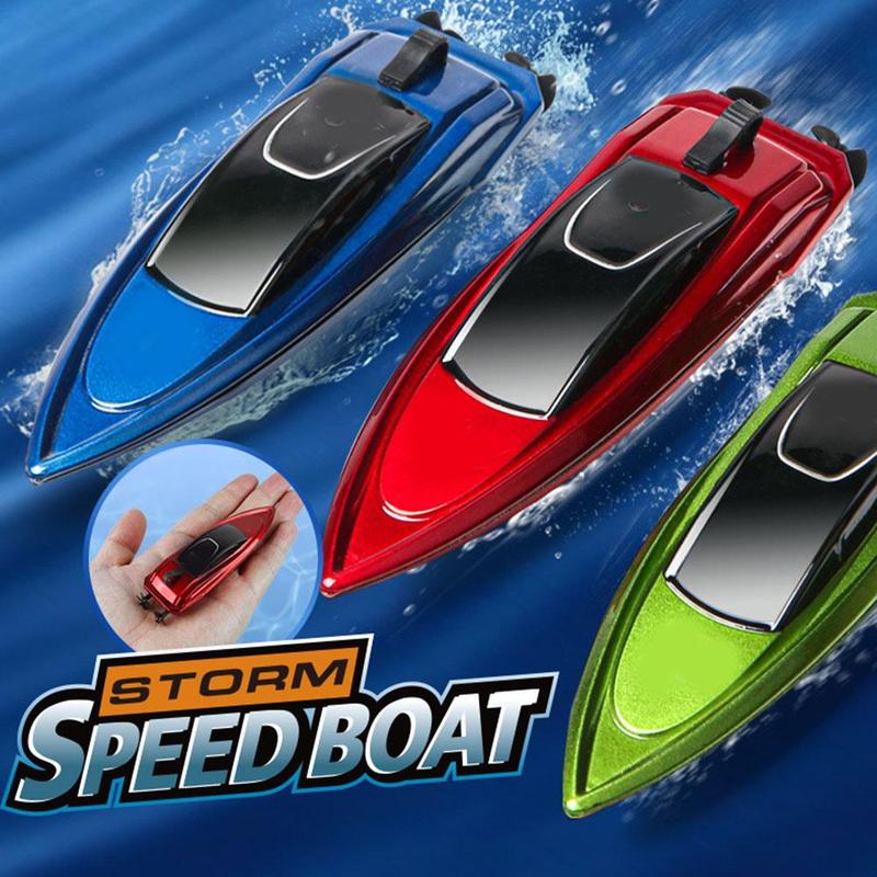 1Set Mini RC Boat Radio Remote Controlled High Speed Ship Rechargeable ...