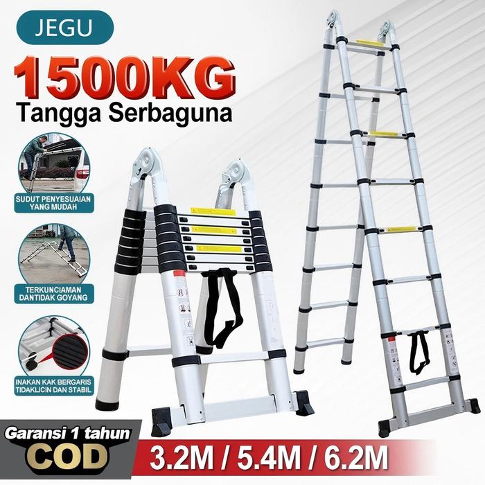 Promo Tangga Lipat Multifungsi 5.8 Meter Teleskopik Ringan & Compact ...