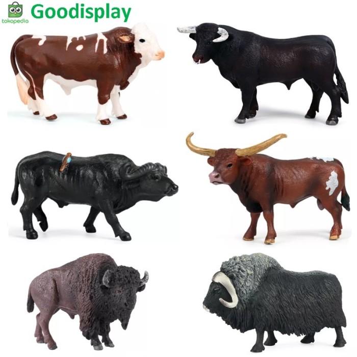 ANEKA MAINAN MINIATUR HEWAN WILD FARM ANIMAL SAPI BANTENG KERBAU - Shop ...