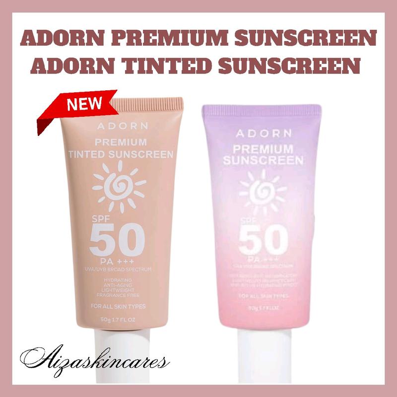 ADORN PREMIUM SUNSCREEN / TINTED SUNSCREEN spf50 All Skin Types ...