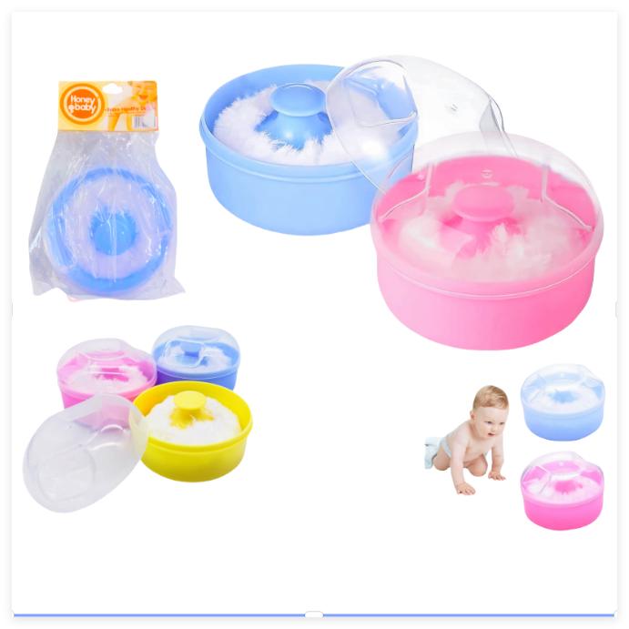 Infant newborn powder puff Baby talcum powder box powder puf - TikTok ...