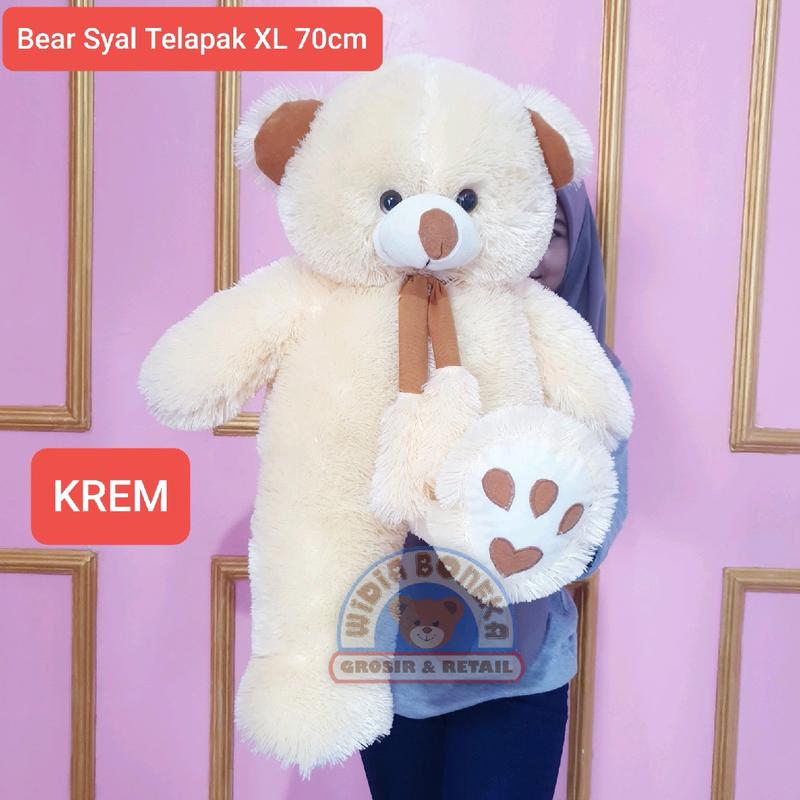Boneka Tedy Bear Syal Telapak XXL 70 cm - Shop | Tokopedia