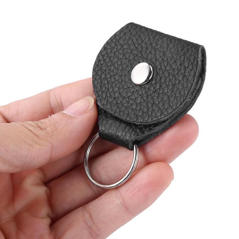 1 Pcs Guitar Picks Storage Bag Keychain Leather Pick Holder Bag ...