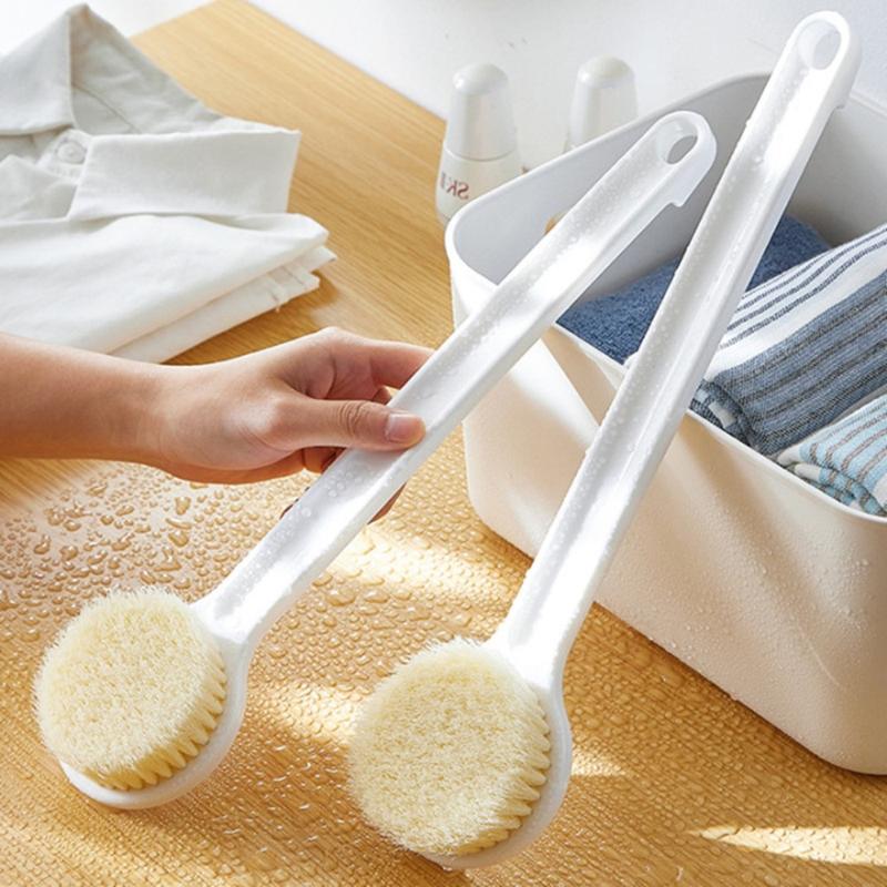 Gentle Long Handle Bath Brush Massager Back Rubbing Shower Brush ...